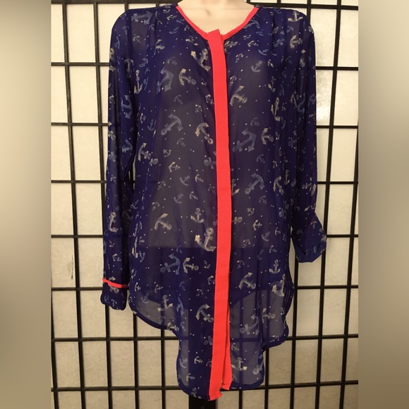 per una | Tops | Per Una Summer Sheer Cover Up Blouse Szm | Poshmark